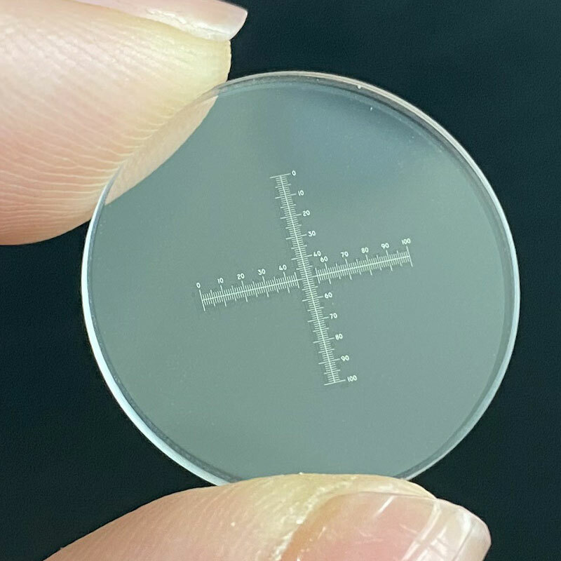 0.1mm Microscope Eyepiece Micrometer Scales Ocular Calibration Cross ...