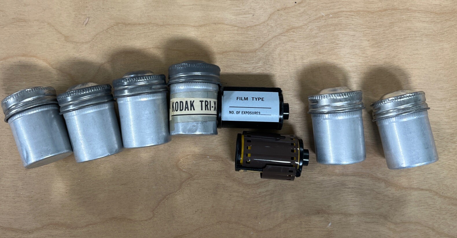 Lot of 6 Vintage Metal Aluminum 35mm Film Can Canisters Film Camera ...