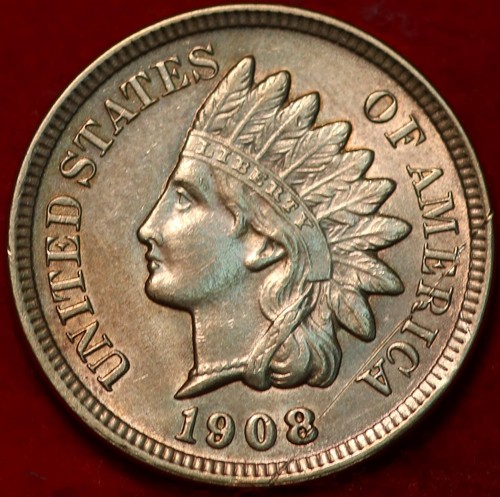 Uncirculated Red 1908 Philadelphia Mint Indian Head Cent | eBay
