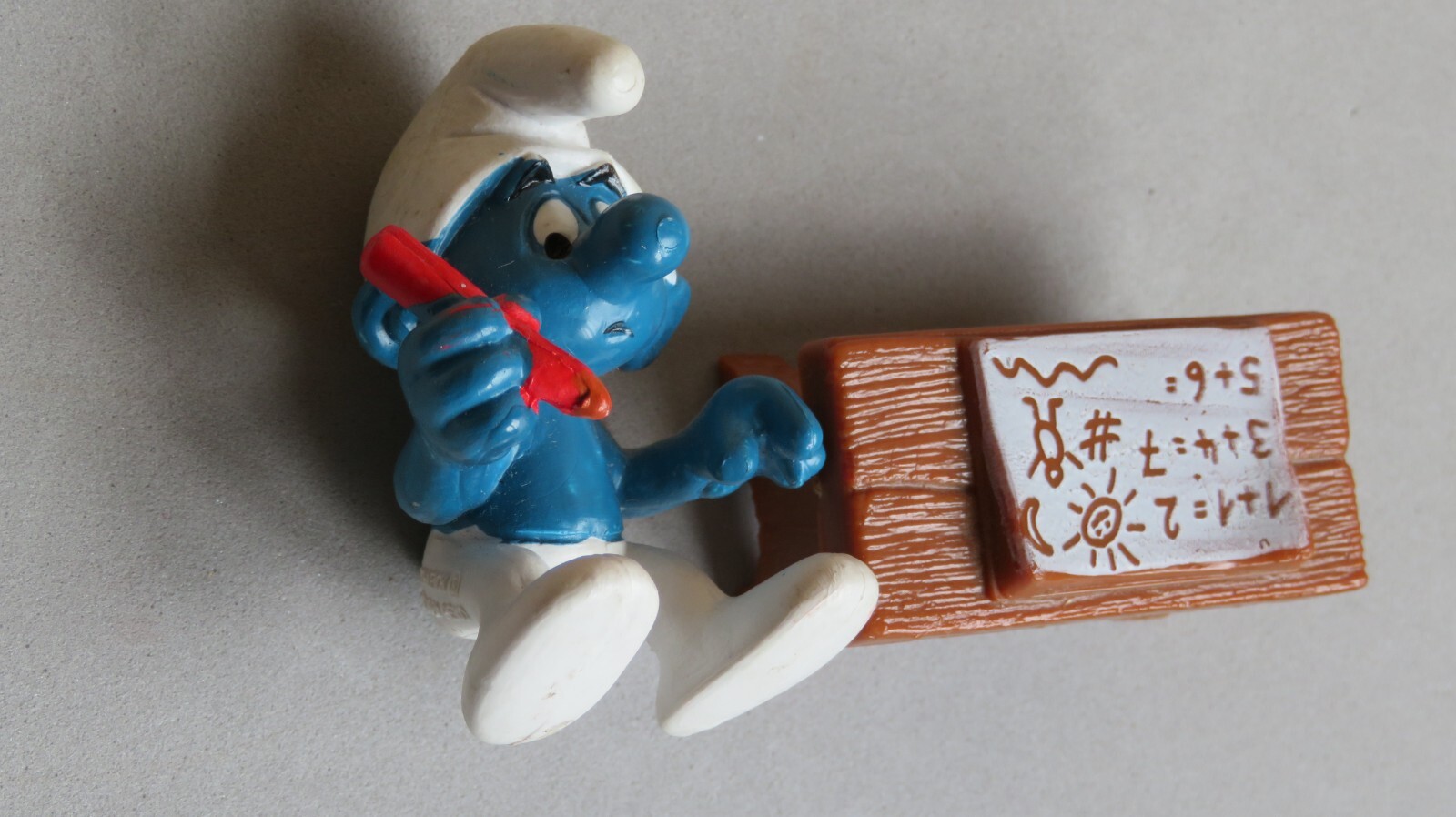 Smurfs 40220 School Desk Smurf Student W Berrie Vintage Figure 80s PVC ...