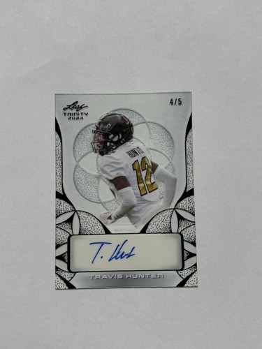 2024 Leaf Trinity Football TRAVIS HUNTER Autograph Black #4/5 Colorado ...