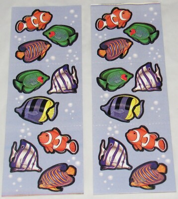 Slim Line Fish Stickers #57044, 1 package, 2 sheets/pk | eBay