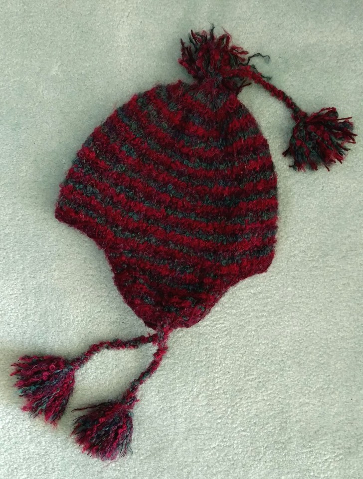 Peruvian Style Knit Cap Hat - Snow Boarder Winter - NWOT - Excellent ...