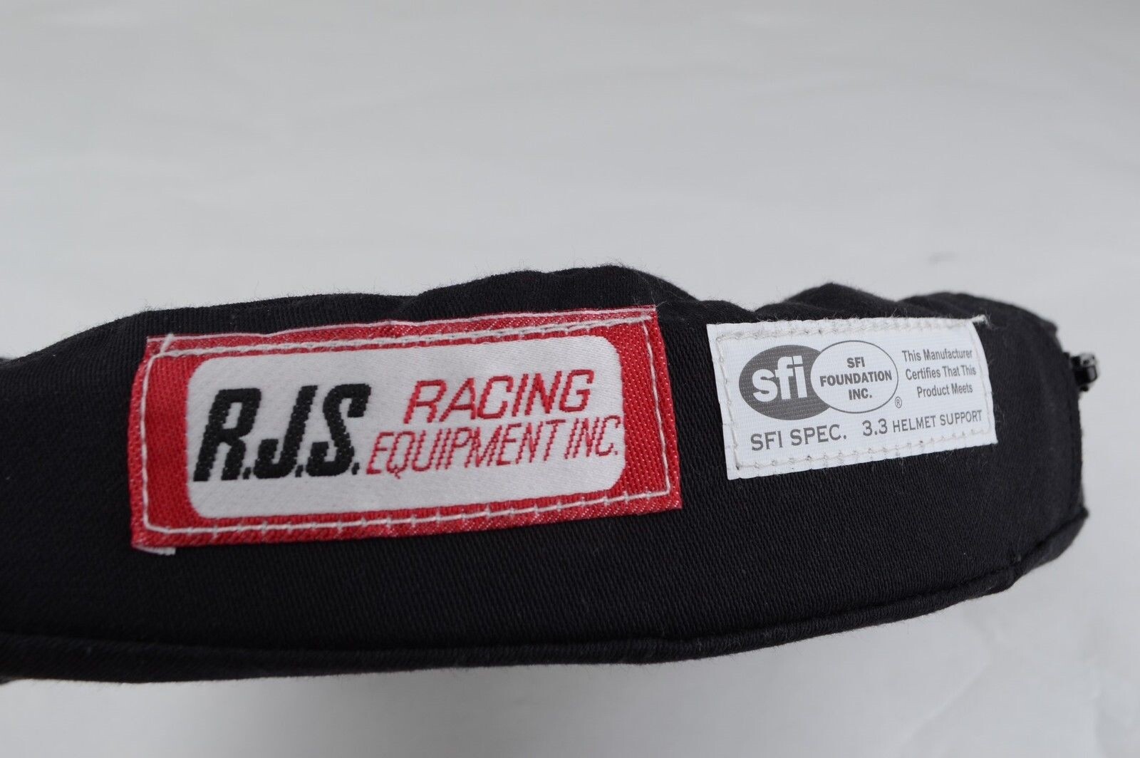 RJS RACING SFI 3.3 HELMET SUPPORT BLACK HORSESHOE ADULT NECK BRACE ...