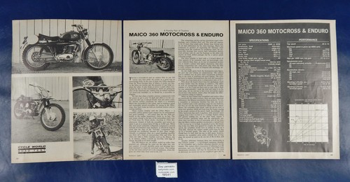 ORIGINAL 1967 CYCLE WORD MAGAZINE ROAD TEST MAICO 360 MOTOCROSS ENDURO ...