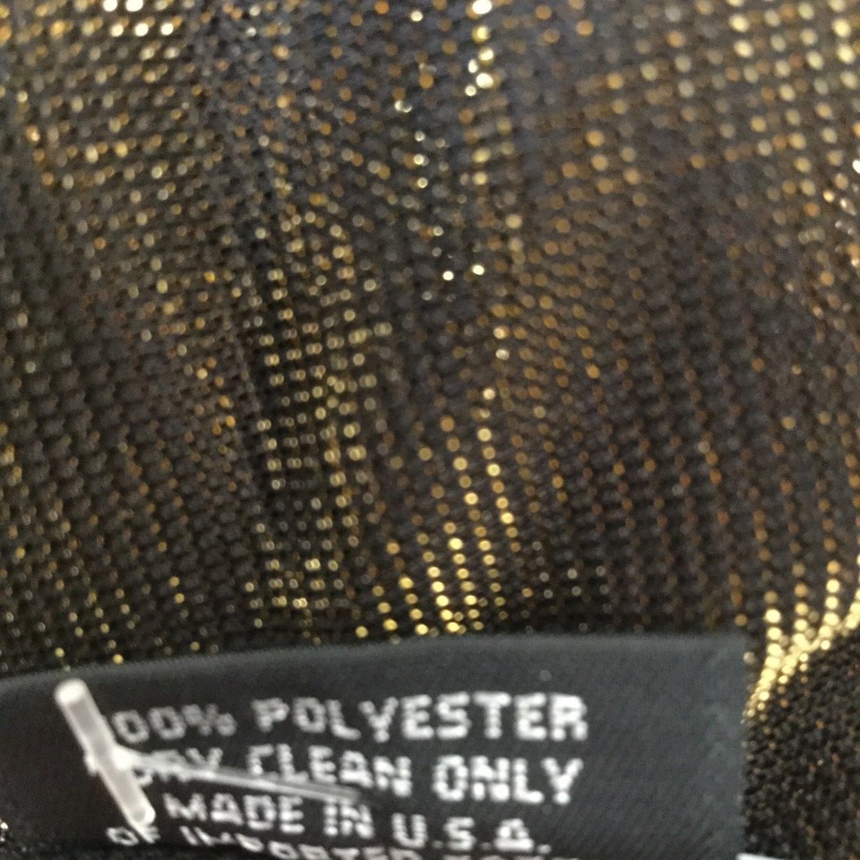 Cejon Metallic Liquid Knit Black Gold Tie Shrug Long Sleeve Dance Top ...