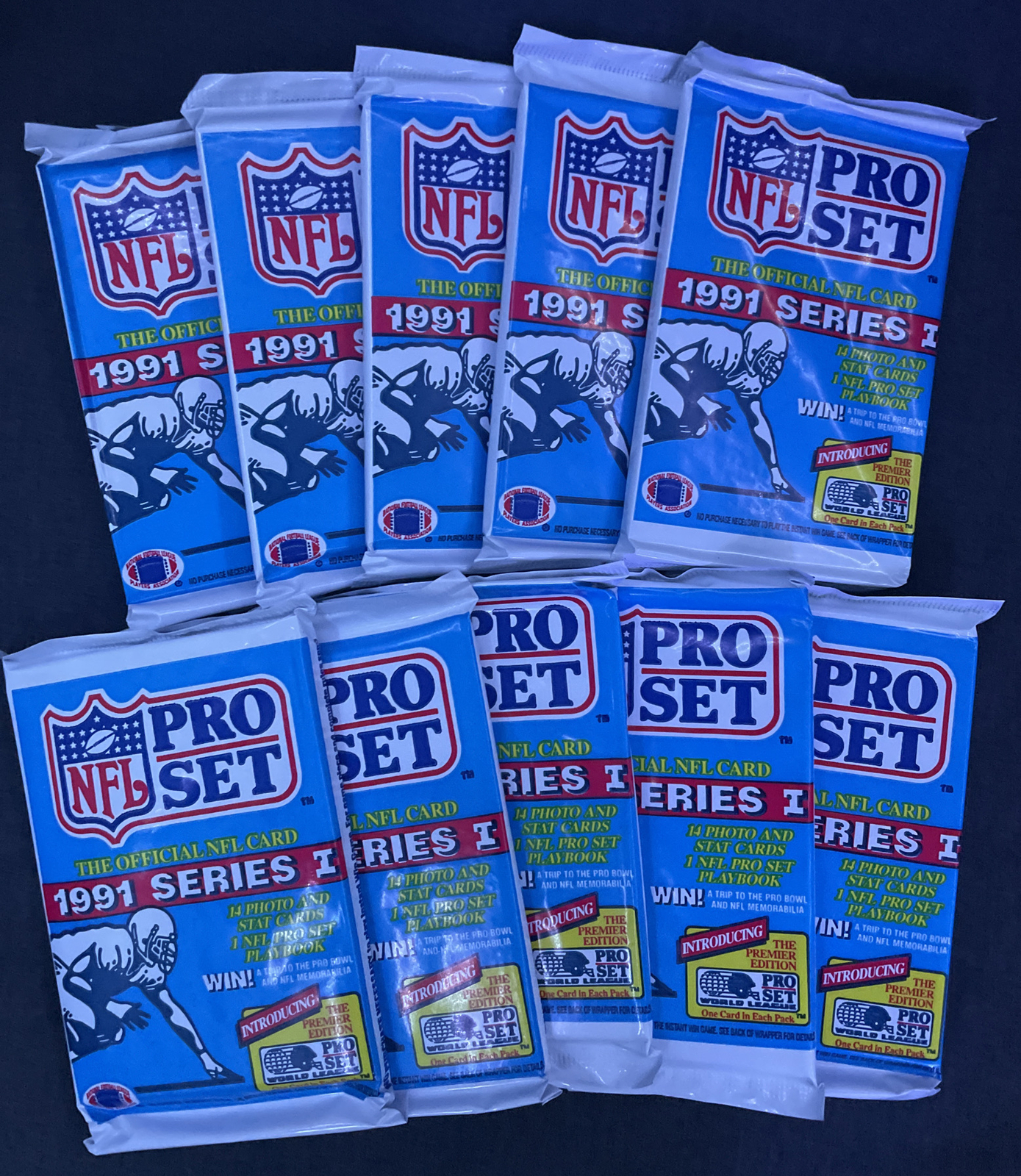 1991 PRO SET SERIES 1 FOOTBALL CARD LOT OF 10 PACKS NFL 14 CARDS | eBay