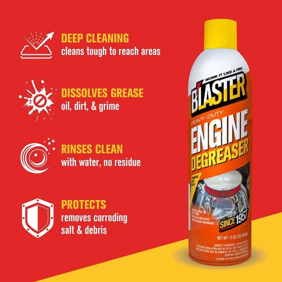 15 Oz. Heavy-Duty Engine Degreaser and Cleaner Spray (Pack of 2 ...