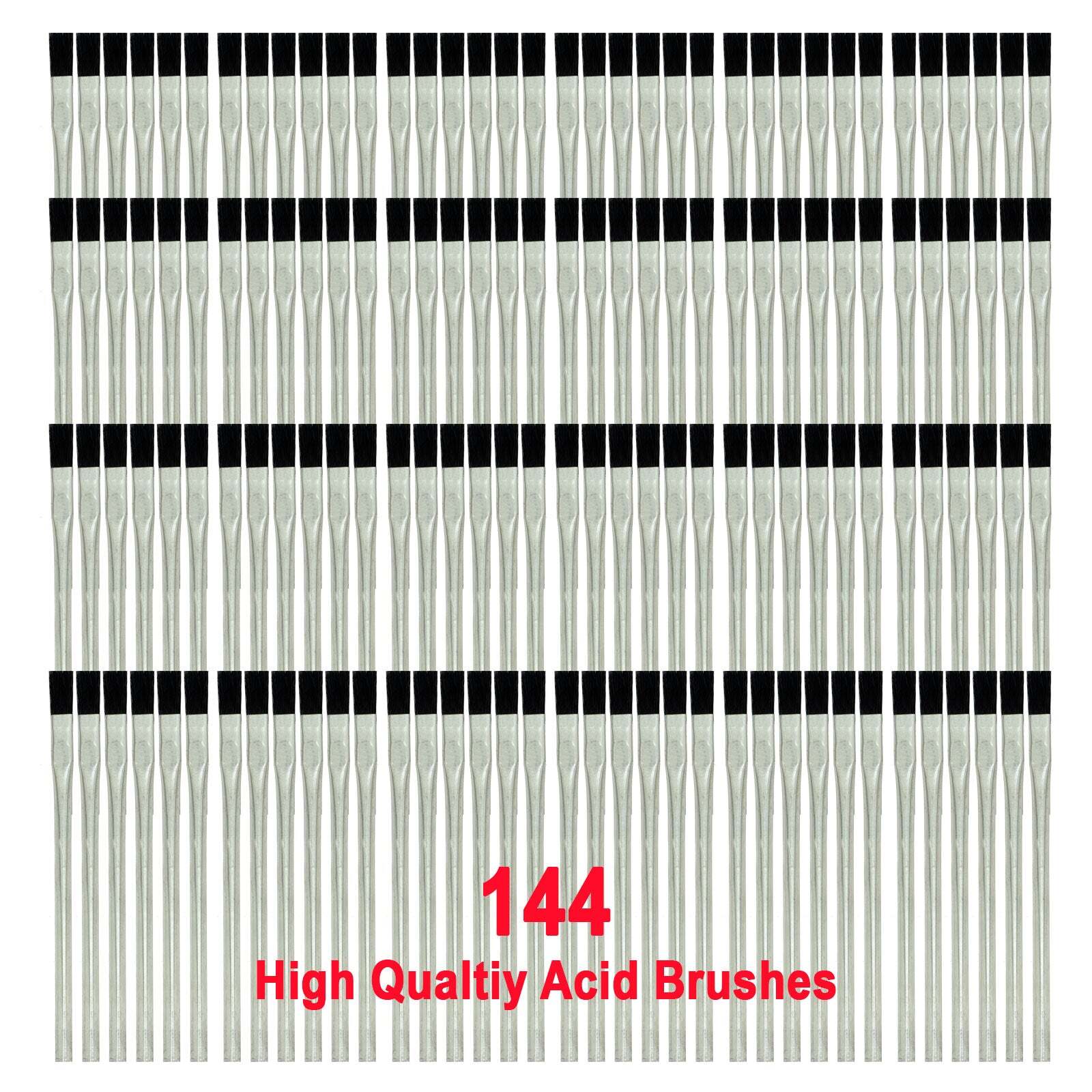 144 Acid Brushes for Adhesives & Flux 6" length, 3/8" Brush Width | eBay