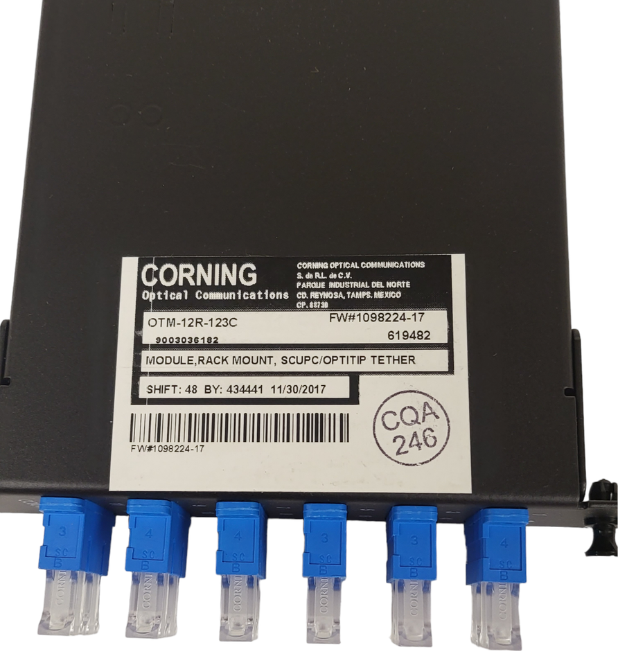 Corning OTM-12R-123C OptiTip Wall Mountable OTM Module Rack OptiTip to ...
