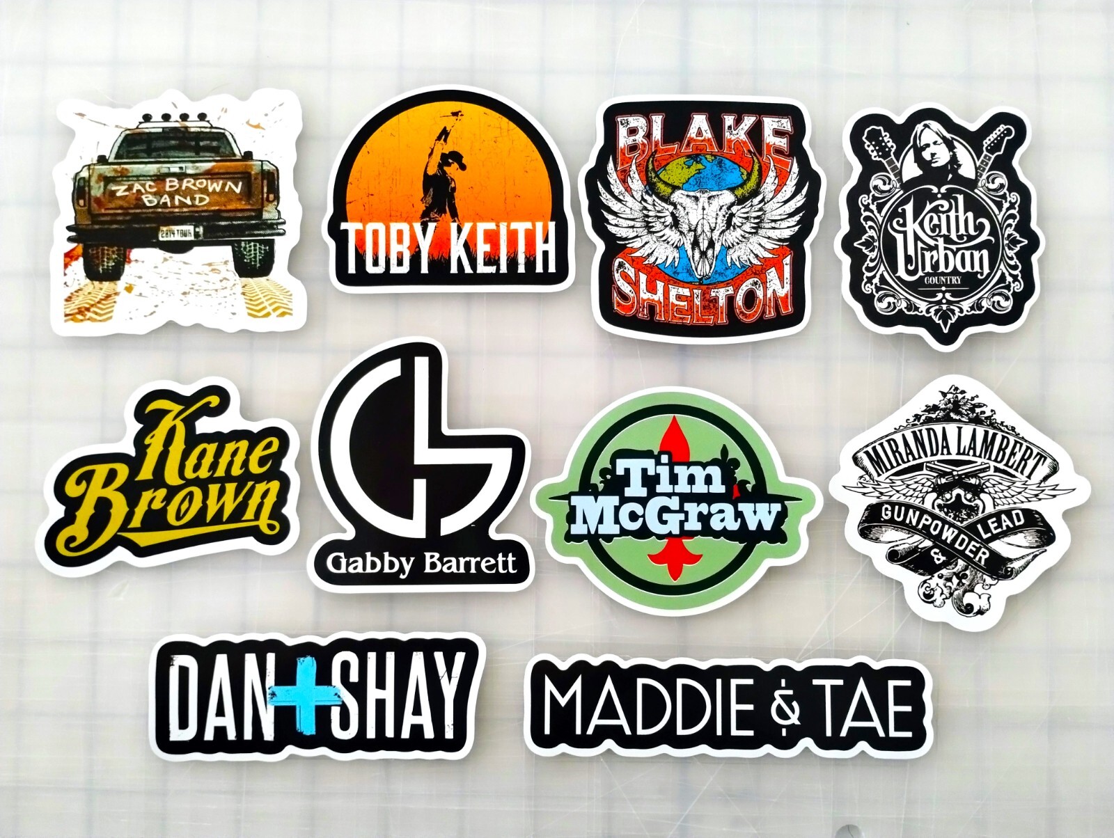 Modern Country Music Vinyl Sticker Pack (10) SET 2 Honky Tonk Nashville ...