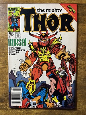 THOR 363 NEWSSTAND KEY ISSUE THOR IS TRANSFORMED INTO A FROG MARVEL ...