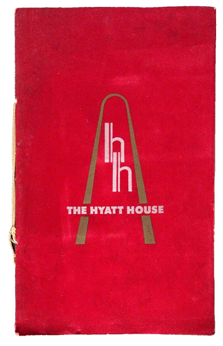 1962 The Hyatt House Restaurant Red Flocked Dinner Menu Chef Roi | eBay