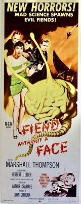 Fiend Without a Face Original Insert rolled & unrestored VF+ 1958 14 x ...