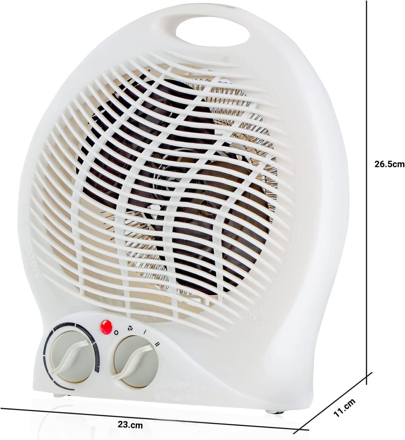 Fan Heater 2000W Portable Electric Hot Warm Cool Air Upright Overheat ...