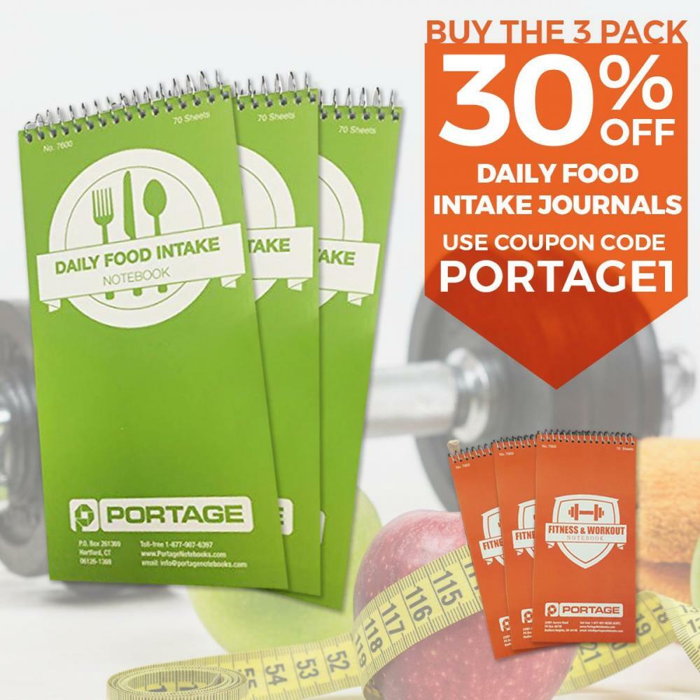 Portage Fitness and Workout Notebook – 4” X 8” Sturdy Exercise Journal ...