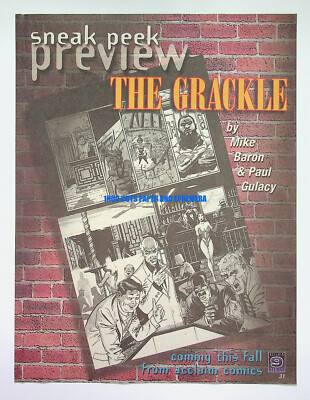 The Grackle Acclaim Comics 1996 Trade Print Magazine Ad Poster ADVERT ...