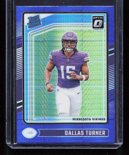 Dallas Turner 2024 Donruss Optic #224 Blue Hyper Rated Rookie | eBay