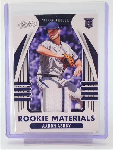 AARON ASHBY 2022 ABSOLUTE ROOKIE PATCH BASEBALL MILWAUKEE RC Q4481 | eBay