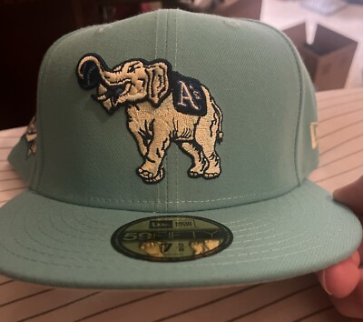 🚨🚨🚨Oakland A’s Elephant Beach Glass Hat World Series 89’ Side Patch 7 3 ...