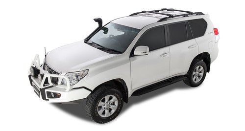 Rhino Vortex StealthBar Black 2 Bar Roof Rack for TOYOTA Prado 150 ...