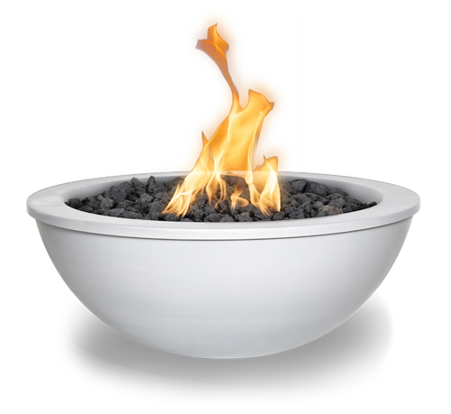 The Outdoor Plus Sedona 27" Round Fire Bowl, Powder Coated White, LP ...