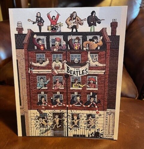 Beatles Roof Top Concert Cartoon Poster Tabletop Display Standee 8" X ...