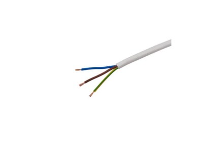 3 Core Flex White Heat Resistant Cable 3093Y 0.75mm² 1mm² 1.5mm² 2.5mm² ...