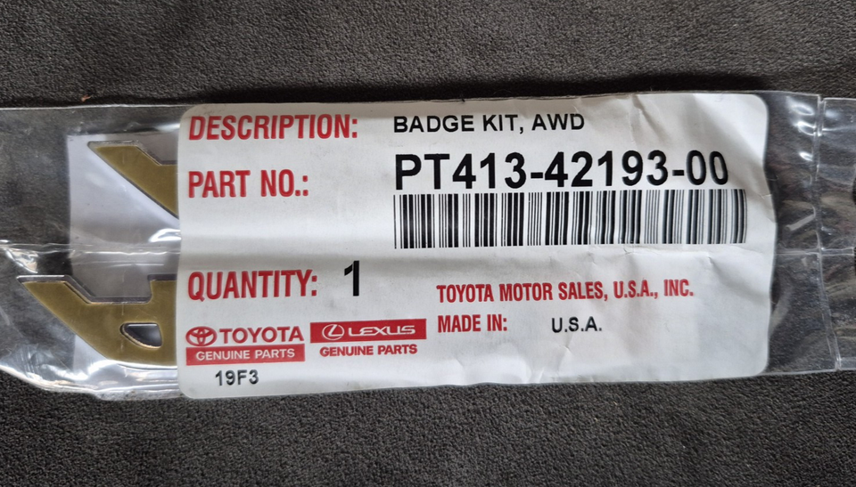 2019-2025 Toyota RAV-4 Prime AWD Emblem OEM# PT413-42193-00 NEW | eBay
