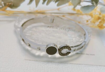 Silver Roman Numerals Circles Dics Bracelet Chain Bangle Punk Xmas Gift ...