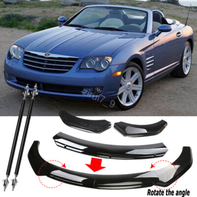 For Chrysler Crossfire 04-08 Gloss Front Bumper Lip Spoiler Splitter ...