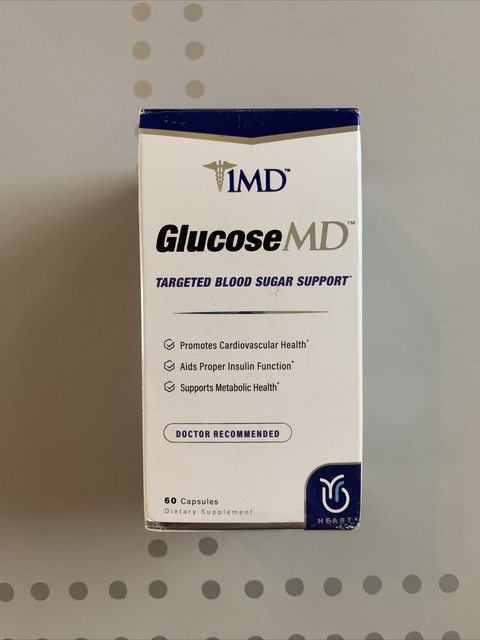 1md Glucose MD Targeted Blood Sugar Support Heart Health 60 Capsules ...