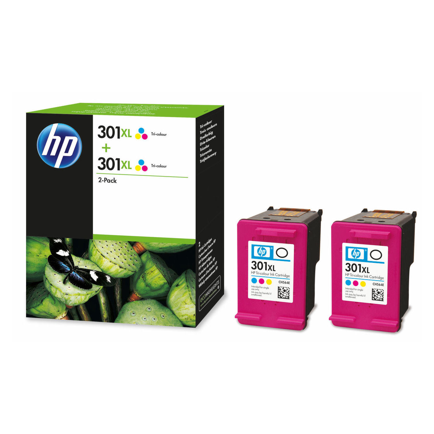 Original HP 301 / 301XL Black & Colour Ink Cartridge For DeskJet 1512 ...