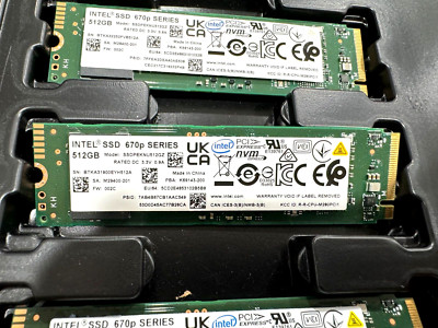 LOT OF 5,2280 M.2 Intel 670p 512GB M.2 NVMe Internal SSD (SSDPEKNU512GZ ...