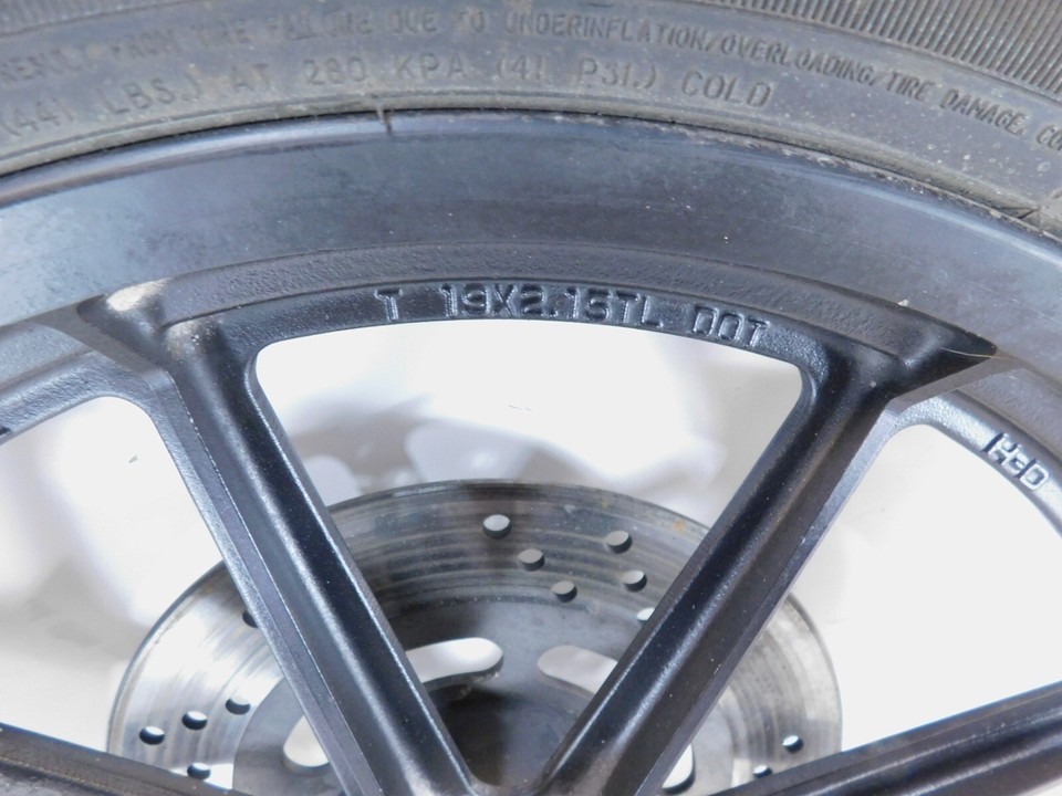 Harley Davidson Sportster 883 & 1200 19" Cast Front Wheel Rim w/ Tire ...