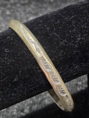 Vintage 21g Sterling Silver Lynn Edsitty Navajo Carinated Stamped Cuff ...