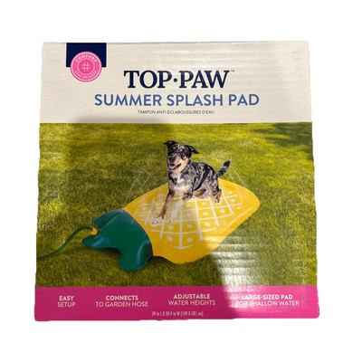 Top Paw Dog Summer Splash Pad Adjustable Water Large Sprinkler (Open ...