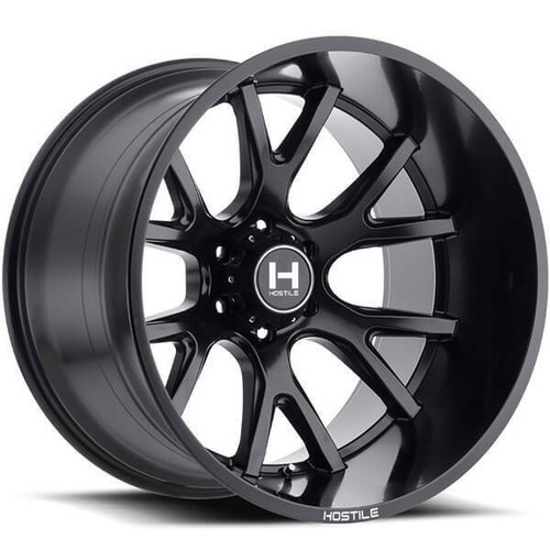 22x10" Hostile Wheels H113 Rage Satin Black Off-Road Rims (5 pcs) | eBay
