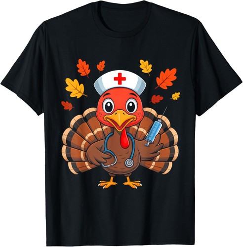 Turkey Nurse Thanksgiving Pilgrim Costume for Girls Women T-Shirt | eBay