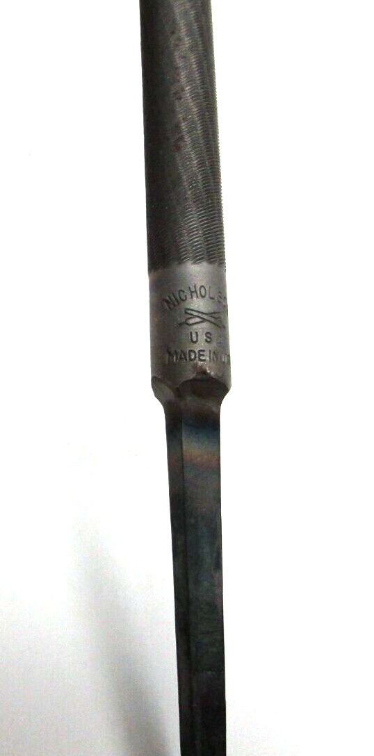 Vintage NICHOLSON 10" x 3/8" Knurl Cut Round File No. 186 NOS Made in ...