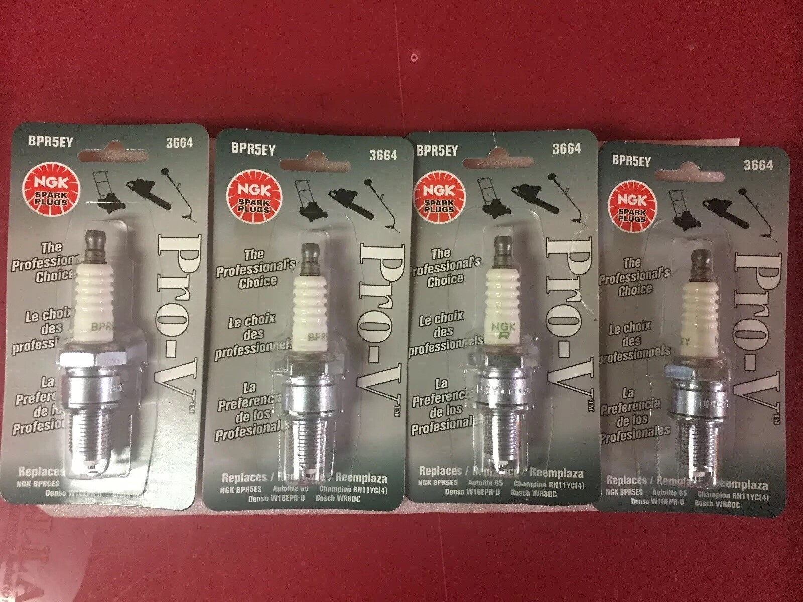 4 NGK PRO-V Small Engine Spark Plug 3664 BPR5EY 87295036648 | eBay