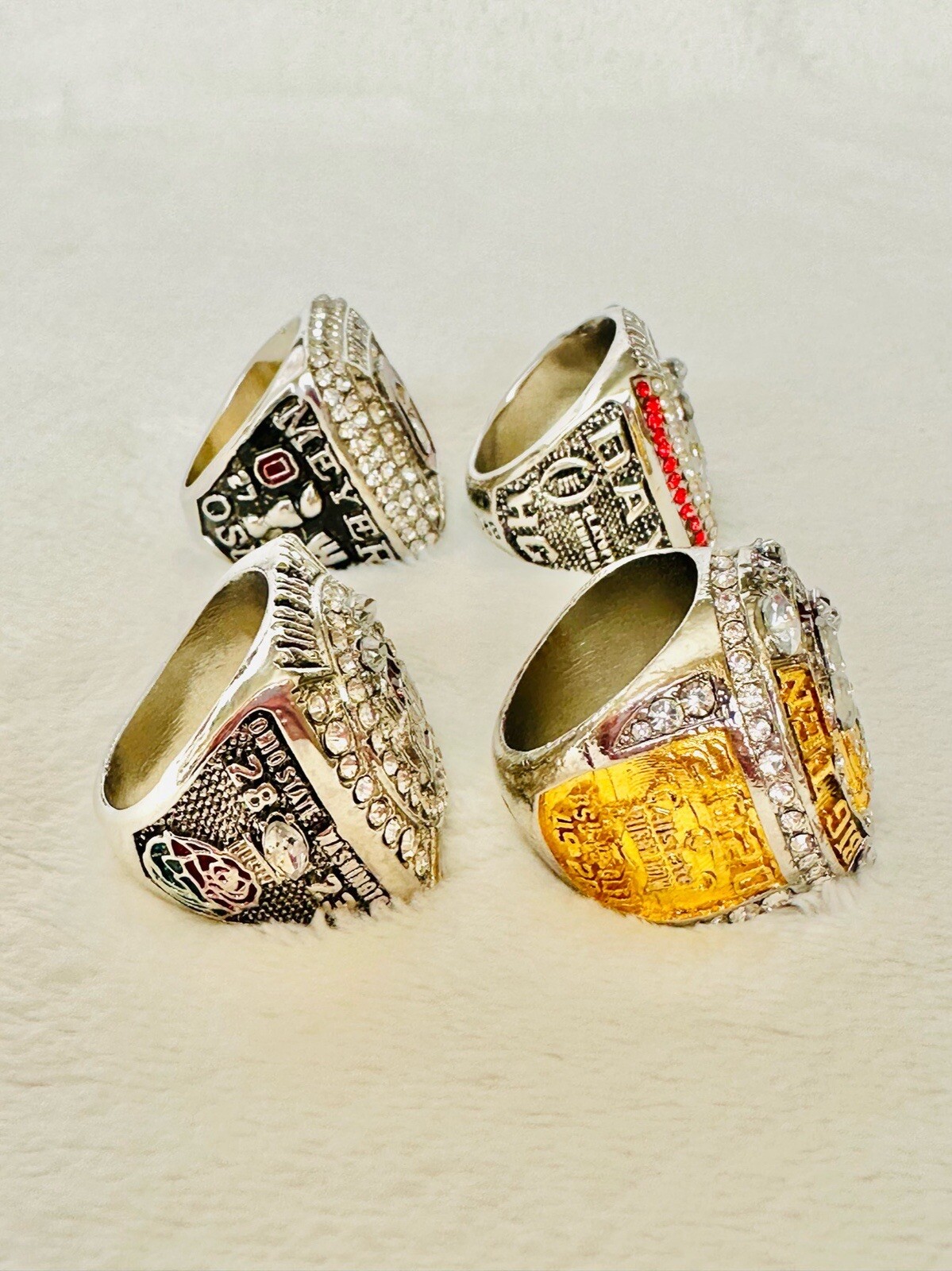 4 PCS Ohio State NCAA Championship Ring Set W Box, US SHIP | eBay