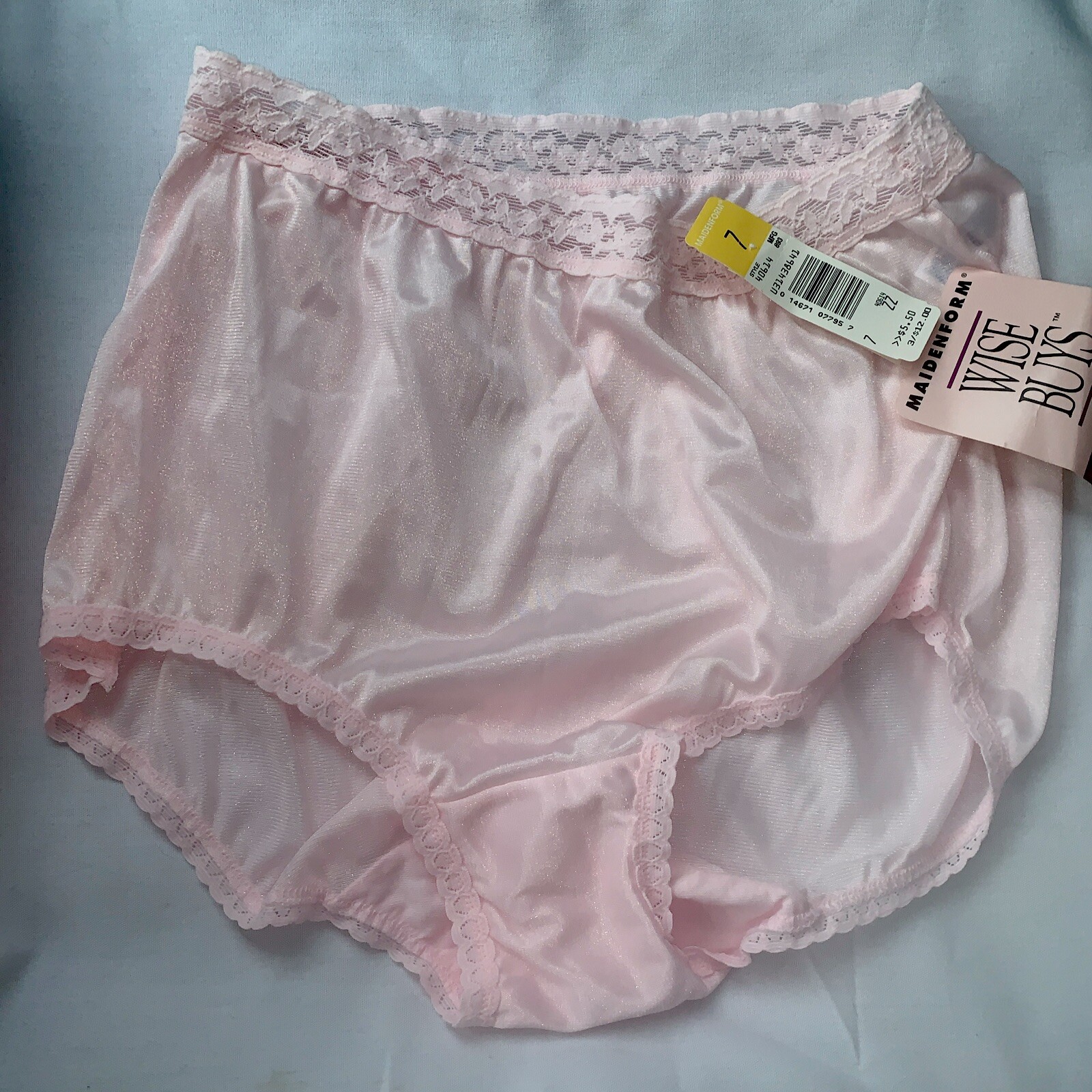 NWT Vtg Maidenform Pink Nylon Satin Silky Sheer 7 L … - Gem