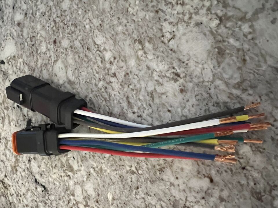 E008 Waterproof 14 AWG Assembled Deutsch 6 Pin Harness connector 6 ...