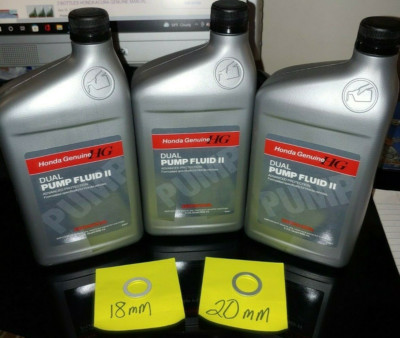 3 QTS HONDA GENUINE OEM DUAL PUMP II FLUID w/WASHERS DPSF II NEW 08200 ...
