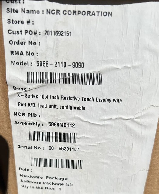 NCR RealPOS X-Series 5968-2110-9090 Touch Head 12" for sale online | eBay