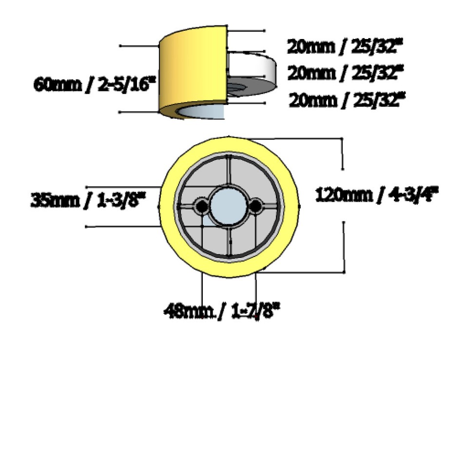 Rubber Power Feeder Roller Wheels (RO-12) Set of 3 for most 1HP Feeders ...