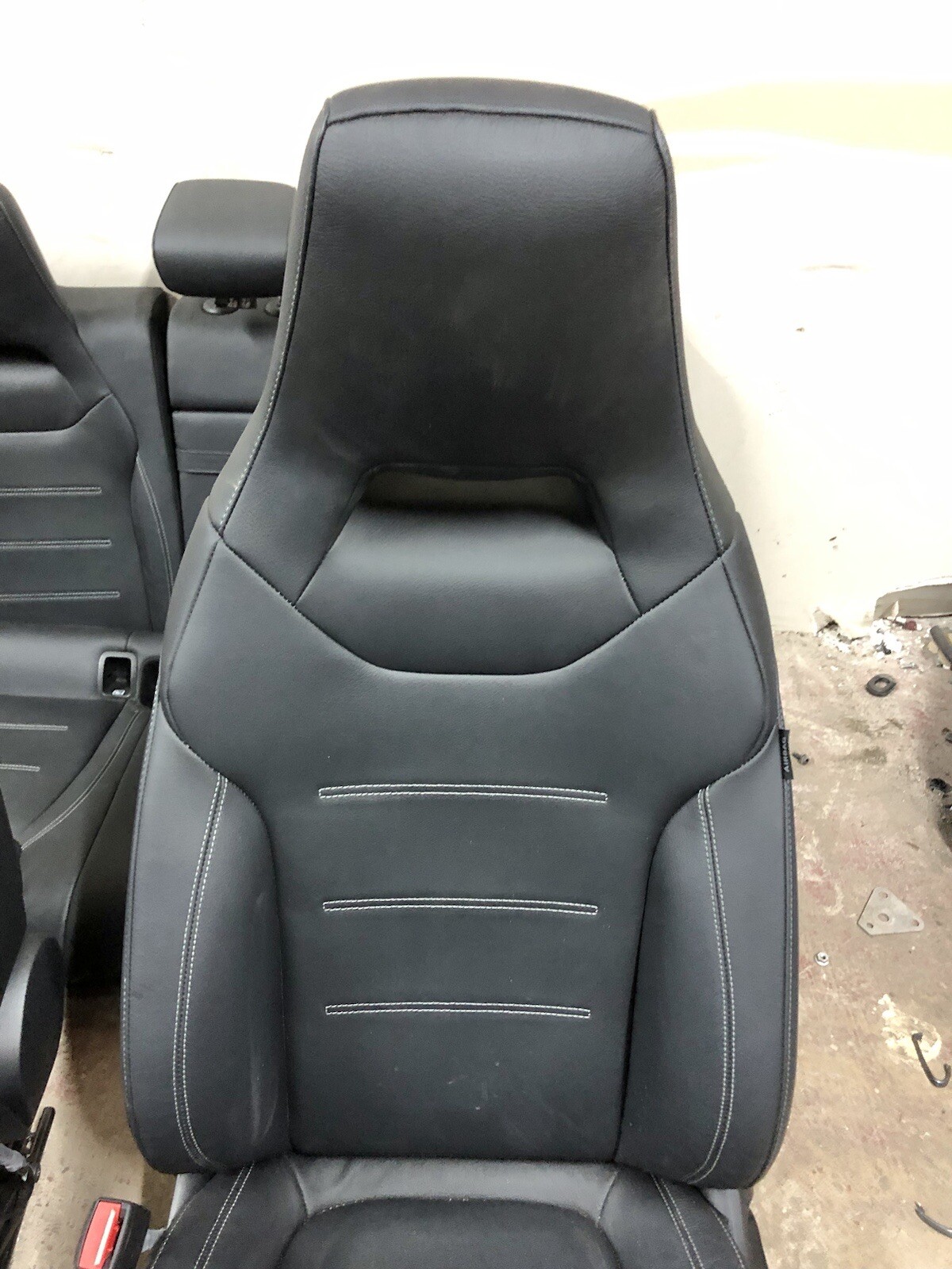 2019+ MERCEDES CLA W118 AMG LINE FULL BLACK LEATHER INTERIOR SEAT SET ...