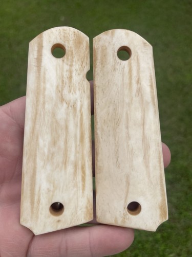 1911 Colt Vintage Bone Old Grips 45 38 super government commander Aged ...