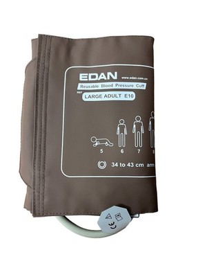 EDAN LARGE Adult E10 Reusable Blood Pressure Cuff, NIBP Cuff Bayonet ...